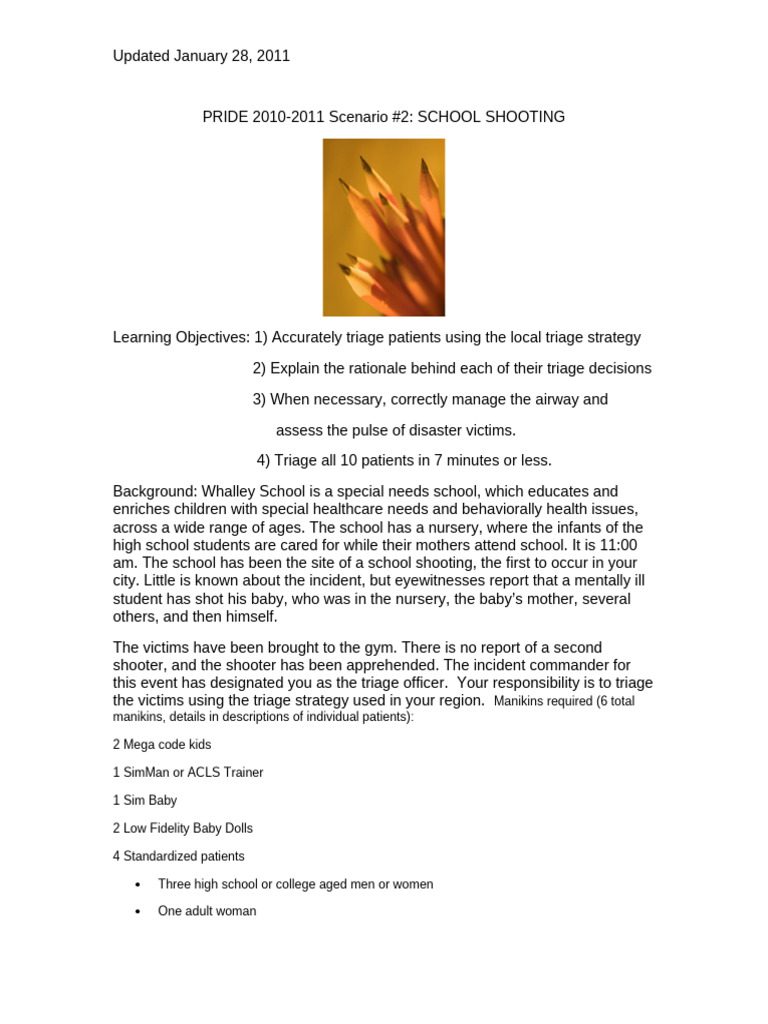 Triage Protocol for School Shooting Scenario | PDF | Cardiopulmonary ...