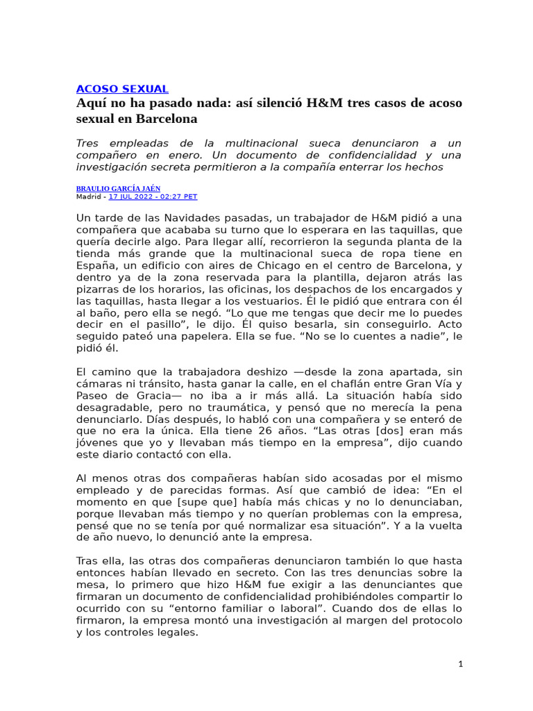 Caso HyM | PDF | H&M