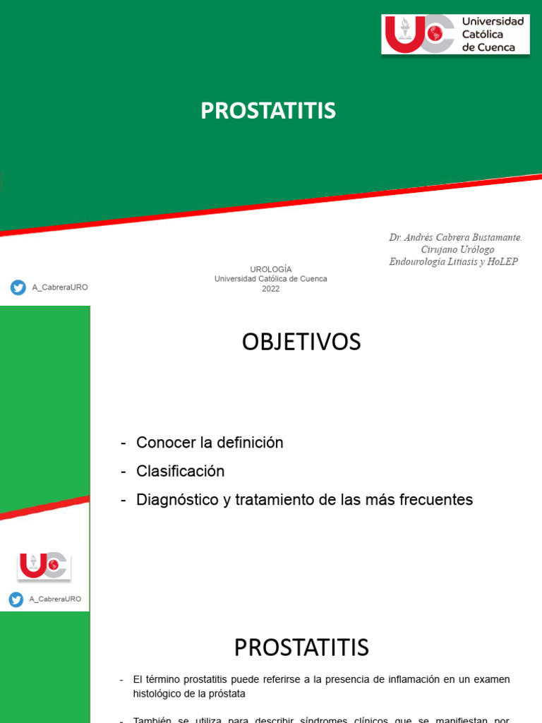 Prostatitis: Clasificación y Tratamiento | PDF | Próstata ...