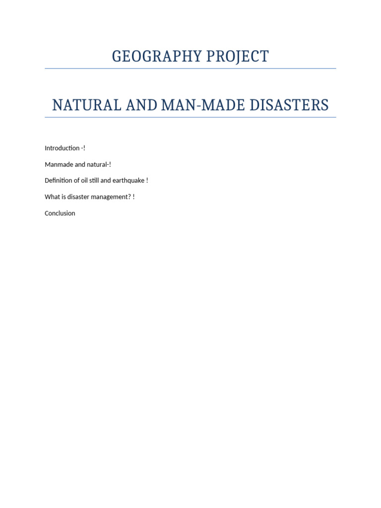 Understanding Disasters | PDF | Natural Disasters | Hazards