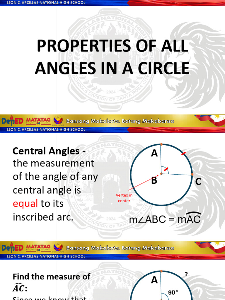 Measure of Angles in Circles | PDF | Angle | Circle