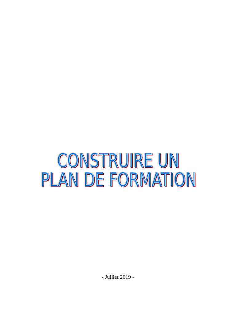 Élaboration d'un Plan de Formation Efficace | PDF | Business | Gestion ...