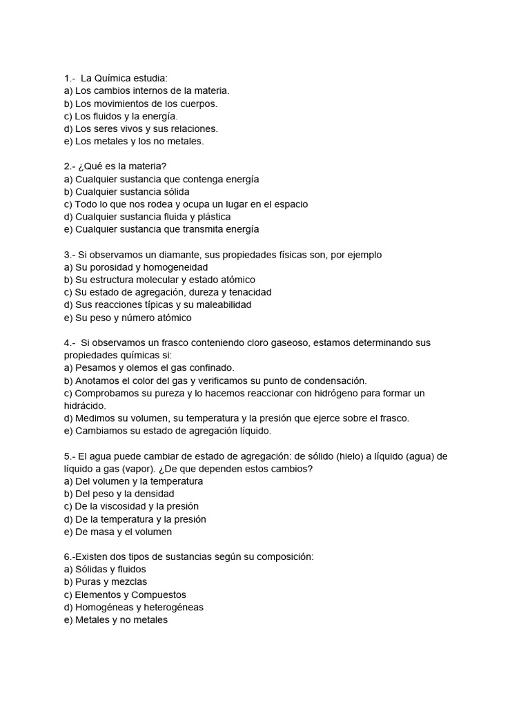 QUIMICA | PDF | Sustancias químicas | Importar