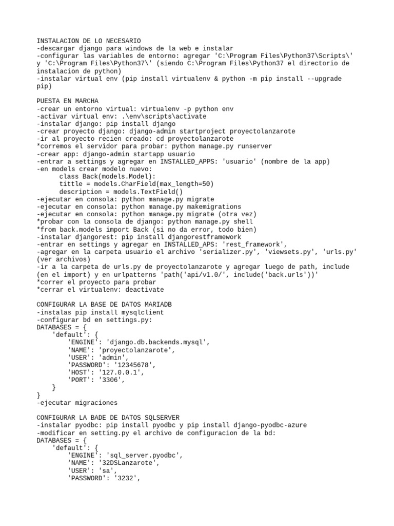 tutorial django | PDF | Interfaz de línea de comando | Programación de computadoras