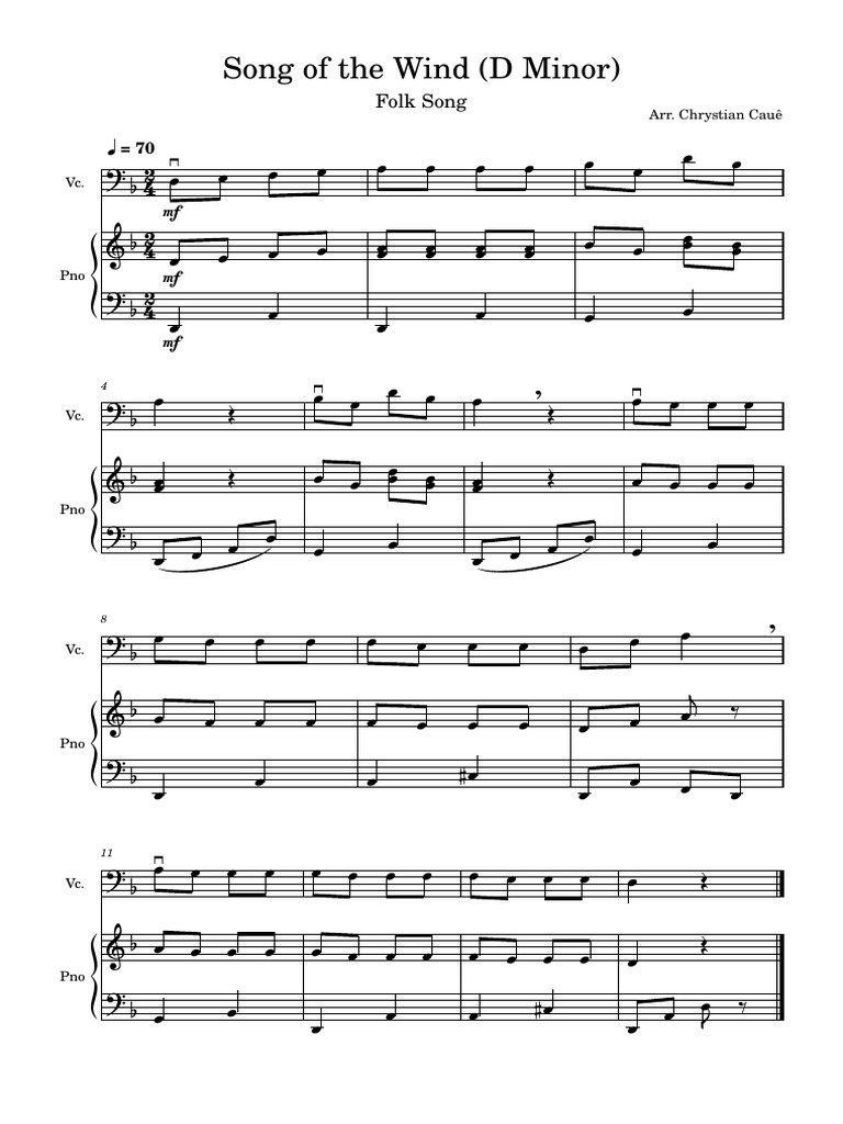 Song of the Wind (D minor) | PDF