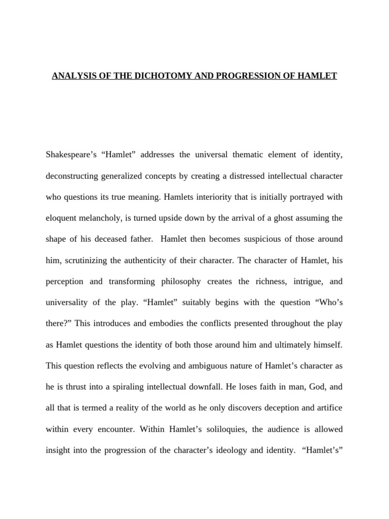 Pursunep Pongen, Drama I Assignment. Course - Ma English. Hamlet. | PDF | Hamlet | Truth