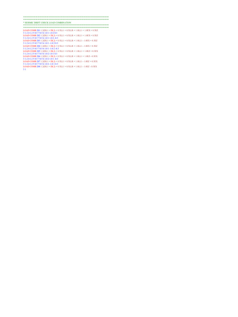 load combination seismic drift check | PDF