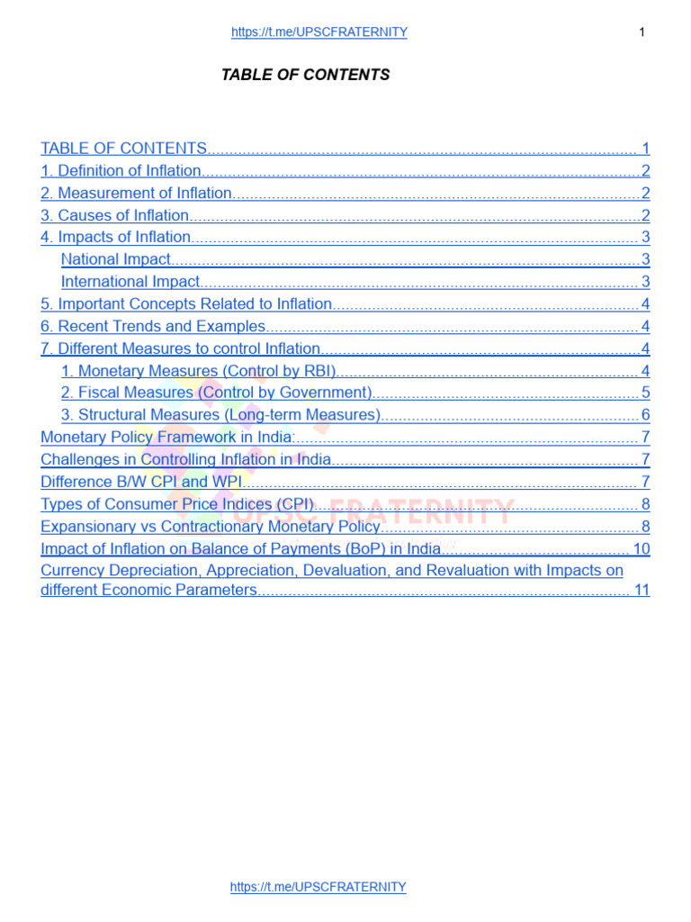 Concepts of Inflation | PDF | Cost Of Living | Inflation