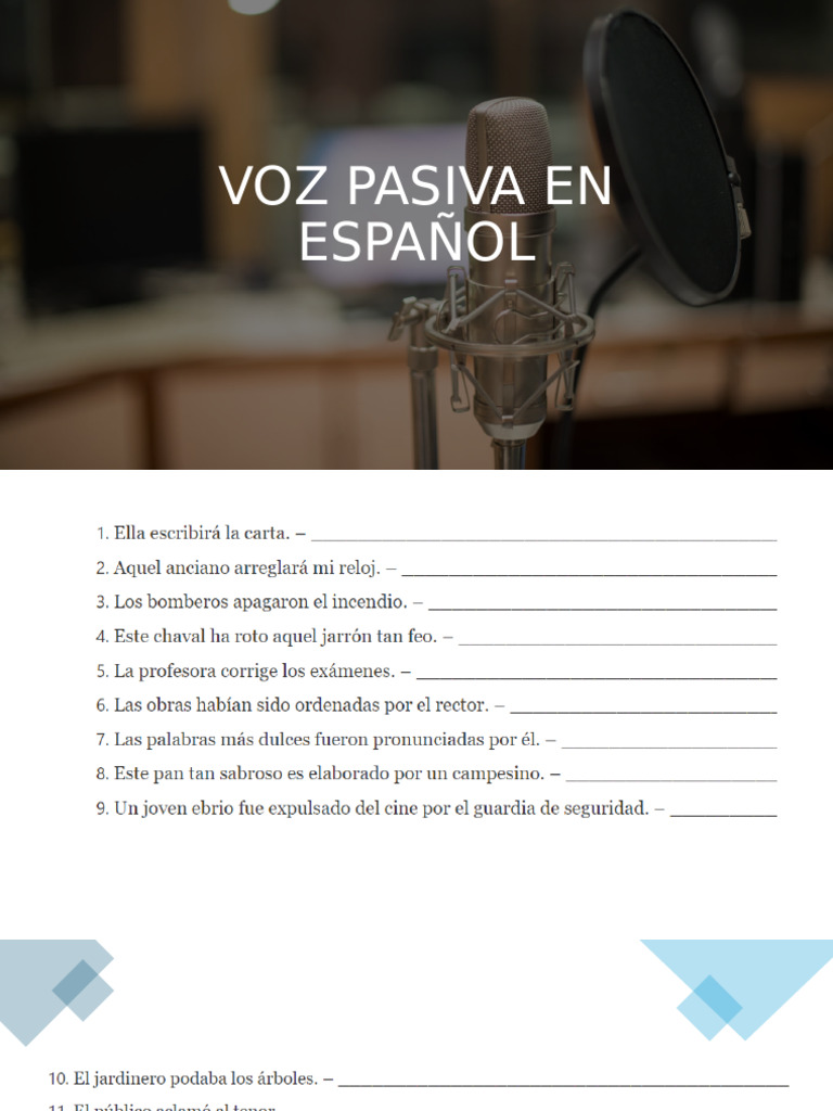 Voz Pasiva en Español | PDF