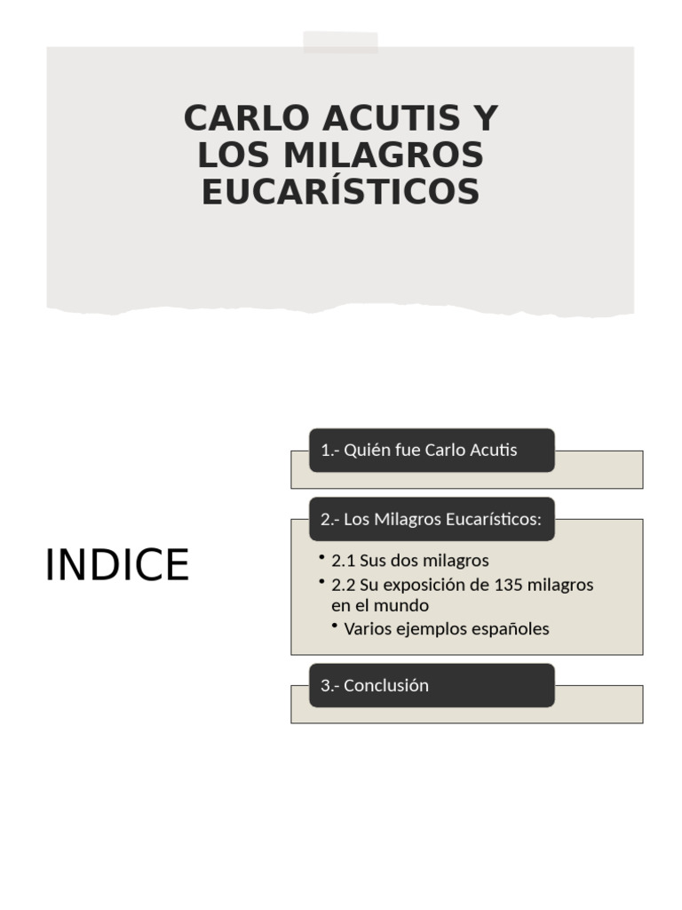 Trabajo Religión Carlo Acutis | PDF | Iglesia Católica