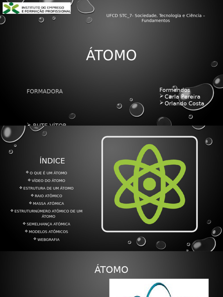 Átomos, Elementos Químicos e Tabela Periódica | PDF | Tabela periódica ...