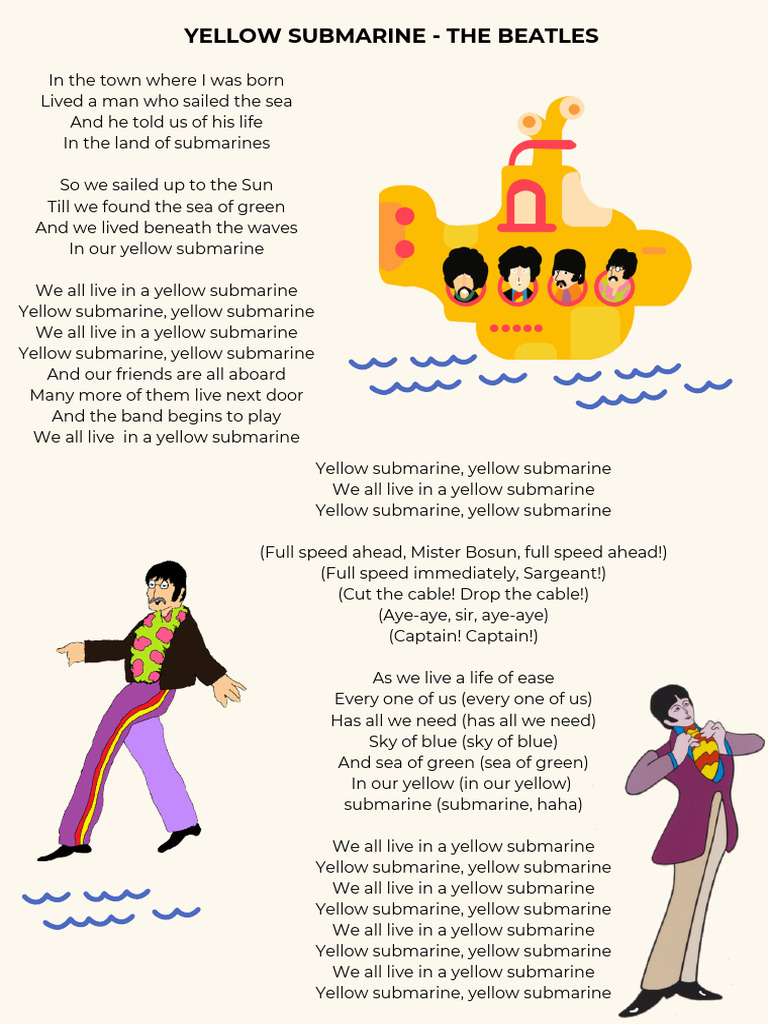 Yellow Submarine Lyrics 16 | PDF