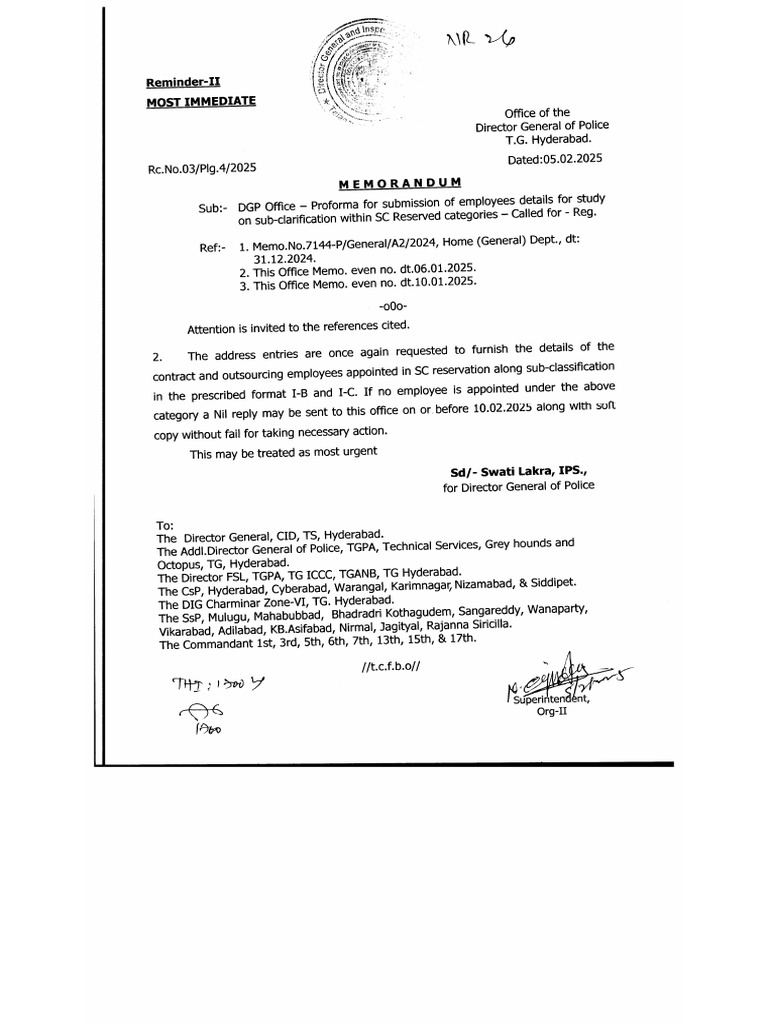 Proforma For Submission of Employees Details For Study On Sub ...