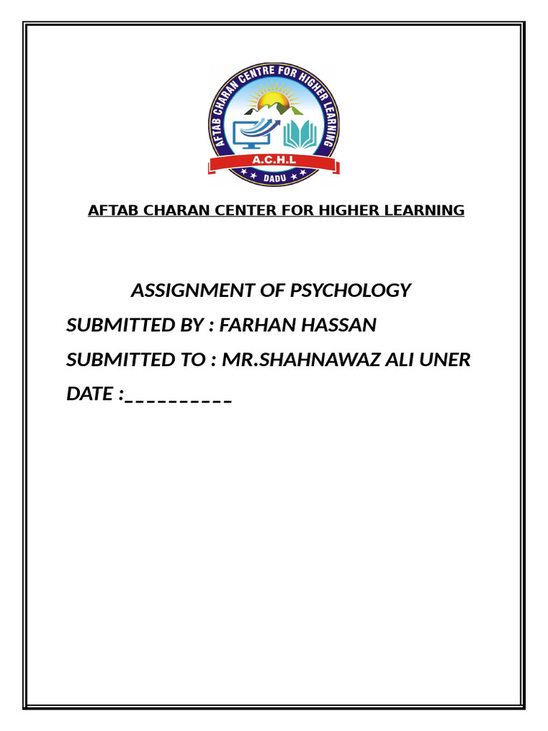 Aftab Charan Center For Higher Learning | PDF