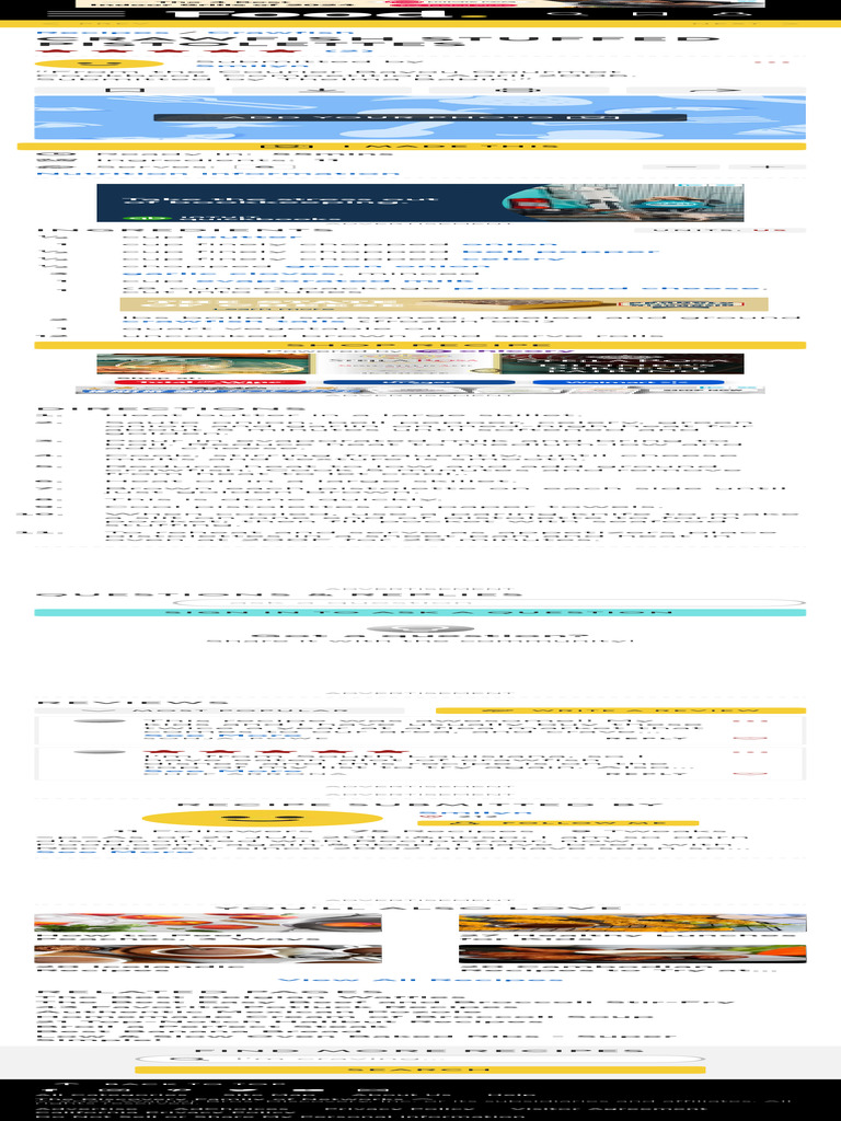 Crawfish Stuffed Pistolettes Recipe | PDF | Foods | Western Cuisine