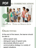 Searle's Classification of Speech Act | PDF | Semiotics | Human Communication