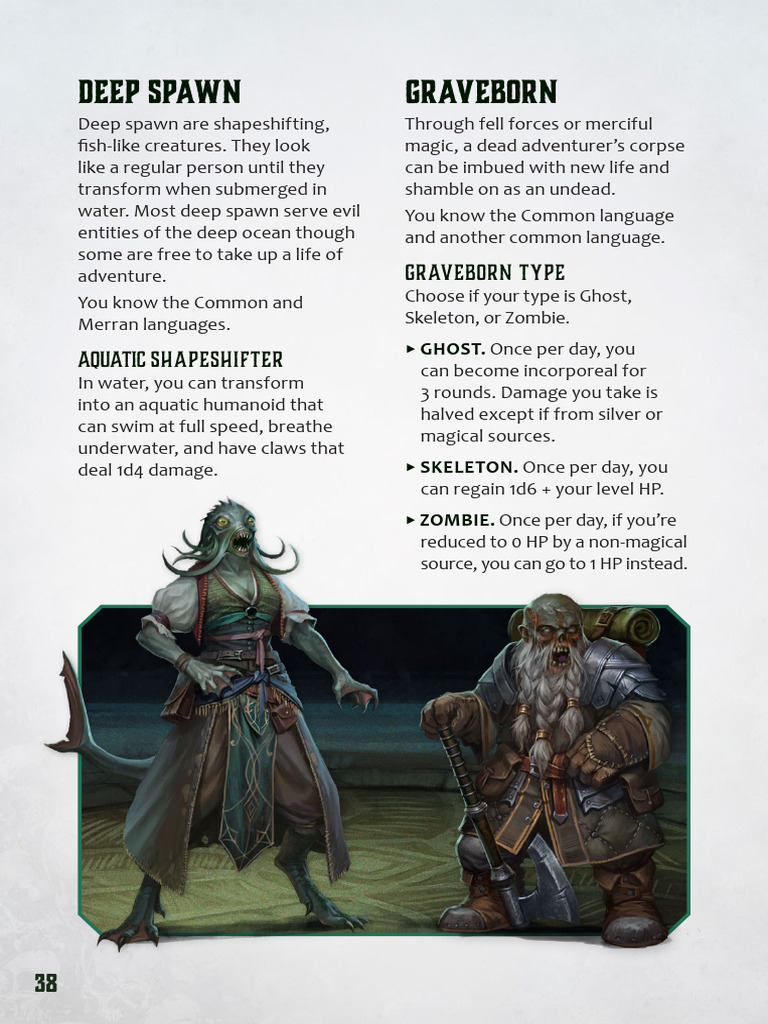 Player Options - Delve SD | PDF