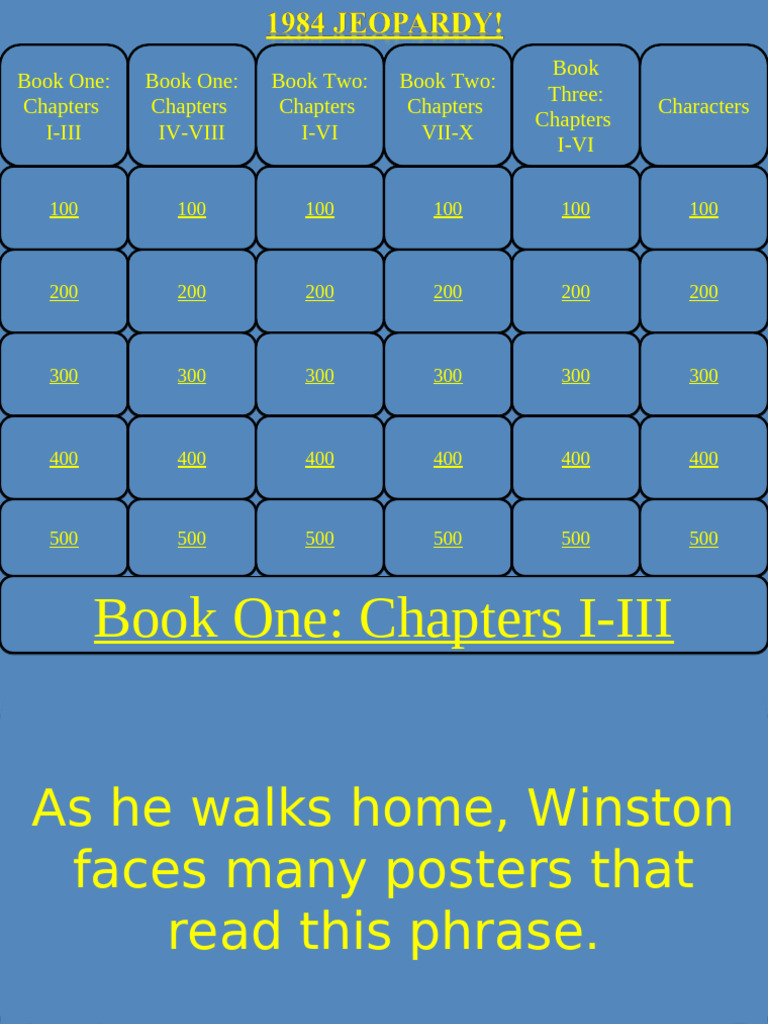 Book One: Chapters I-Iii Book One: Chapters Iv-Viii Book Two: Chapters ...