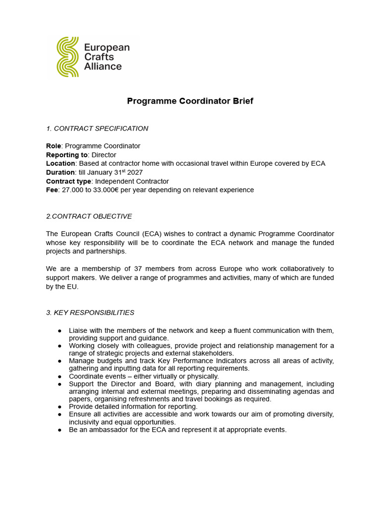 Programme-Coordinator | PDF | Business