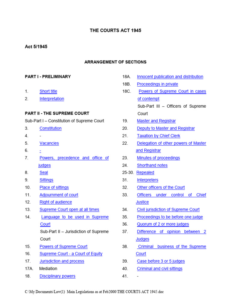 Courts Act 1945 | PDF | Supreme Court Of The United States | Judge