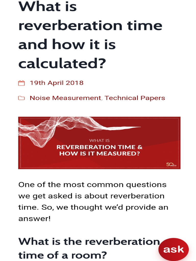 Reverberation 1 | PDF