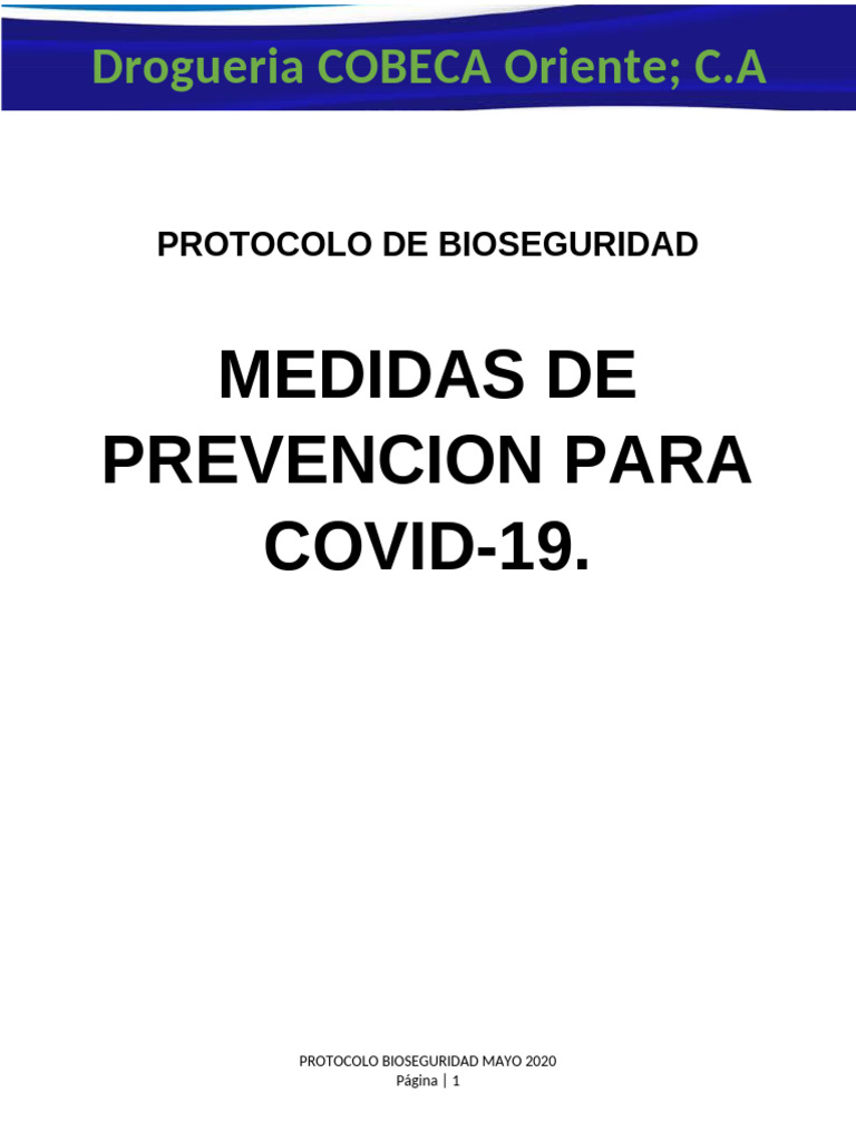 PROTOCOLO COVID 19 Corregido | PDF | Lavado de manos | Medicina
