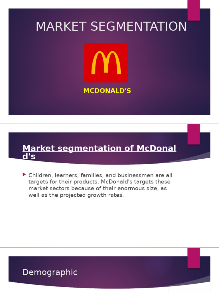McDonald's Market Segmentation Analysis | PDF