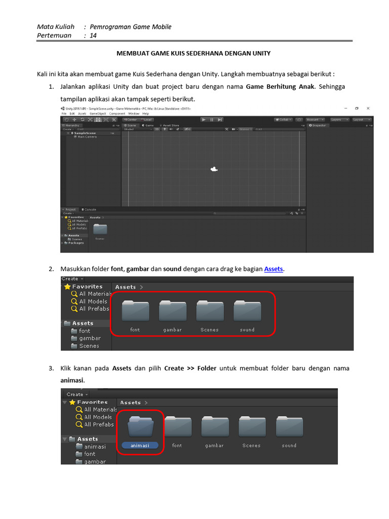 Unity: Buat Game Kuis Sederhana | PDF