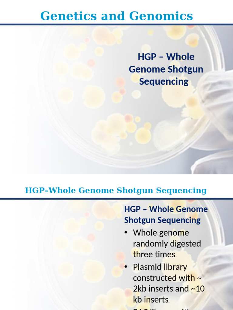 Whole Genome Shotgun Sequencing Explained | PDF | Whole Genome ...