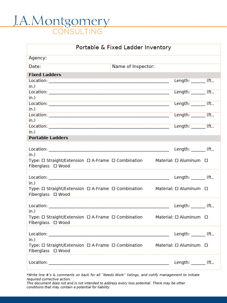 Ladder-Inventory-Form | PDF | Ladder