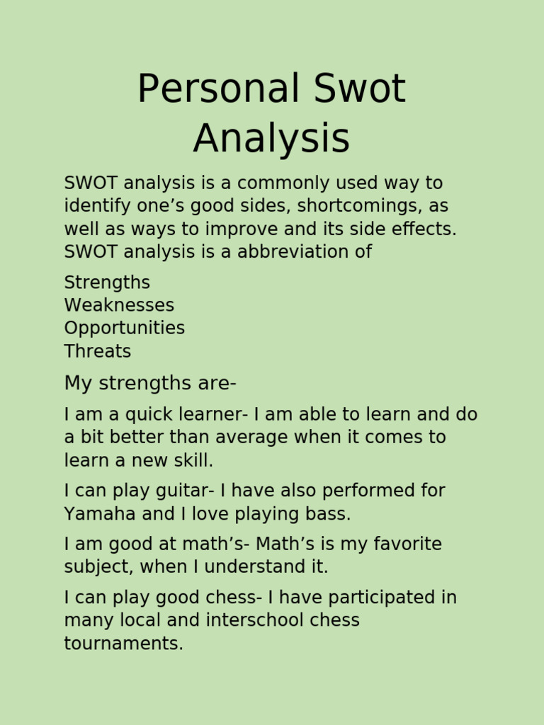 swot[1] | PDF