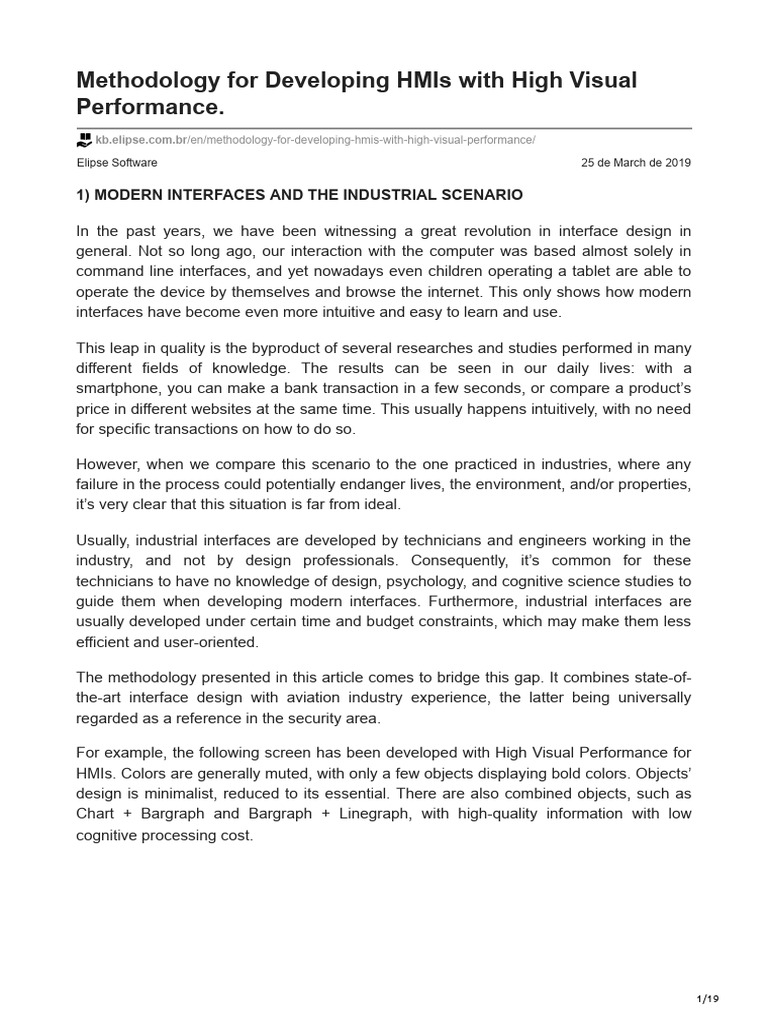 Methodology For Developing HMIs With High Visual Performance | PDF | 3 D Computer Graphics ...