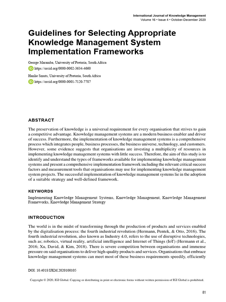 Guidelines for Selectings Appropriate | PDF | Knowledge Management | Tacit Knowledge