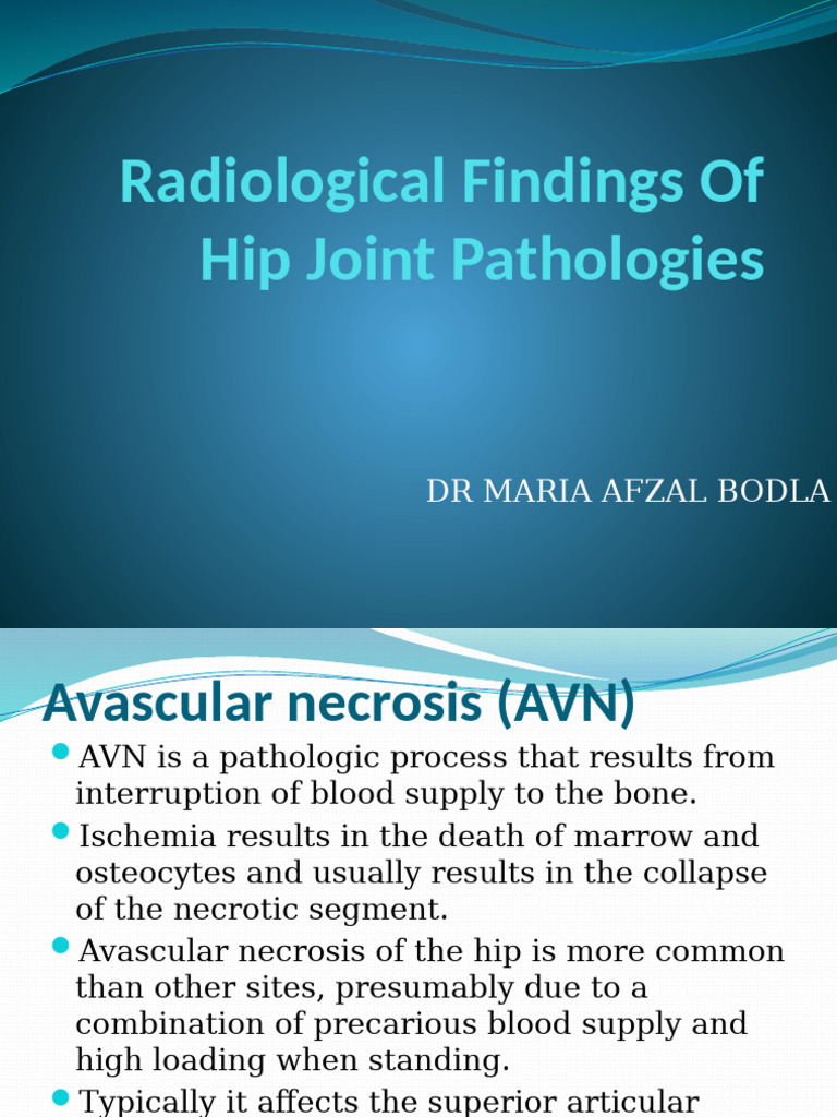 Radiological Findings of Hip Joint and Spinal Pathologies | PDF | Hip ...
