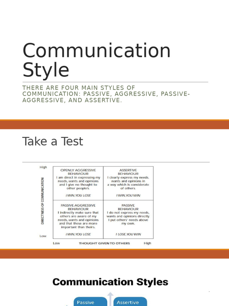 5 6 7. Communication Styles | PDF | Nonverbal Communication | Communication