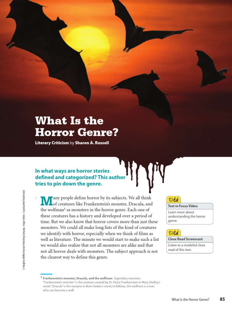 What is the Horror Genre(1) | PDF | Monsters | Horror Films
