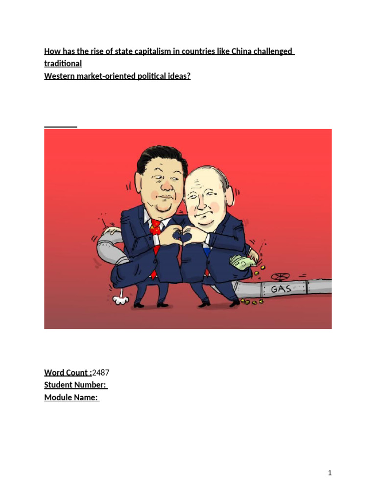 State Capitalism vs. Western Ideals | PDF | Capitalism | Market (Economics)