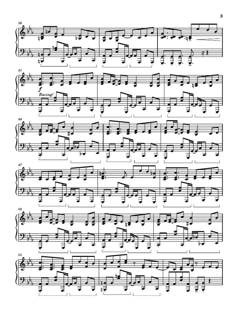 Racing Into the Night【ピアノ】 - Yoasobi Yoru Ni Kakeru 夜に駆ける Sheet Music ...