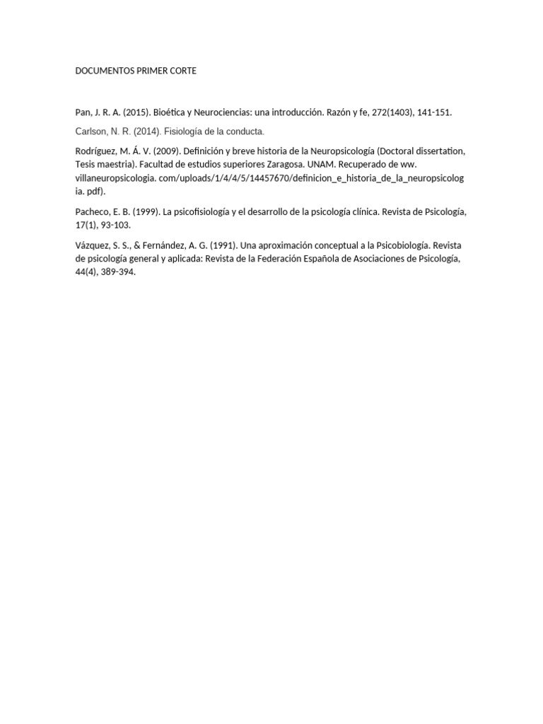 Documentos Primer Corte | PDF