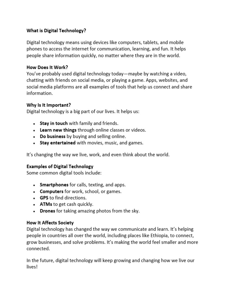 What Is Digital Technology | PDF