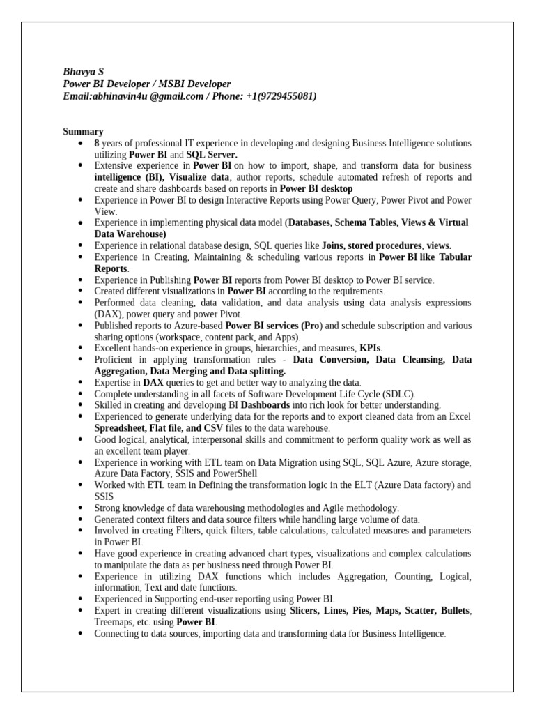Bhavya PowerBI | PDF | Microsoft Sql Server | Databases