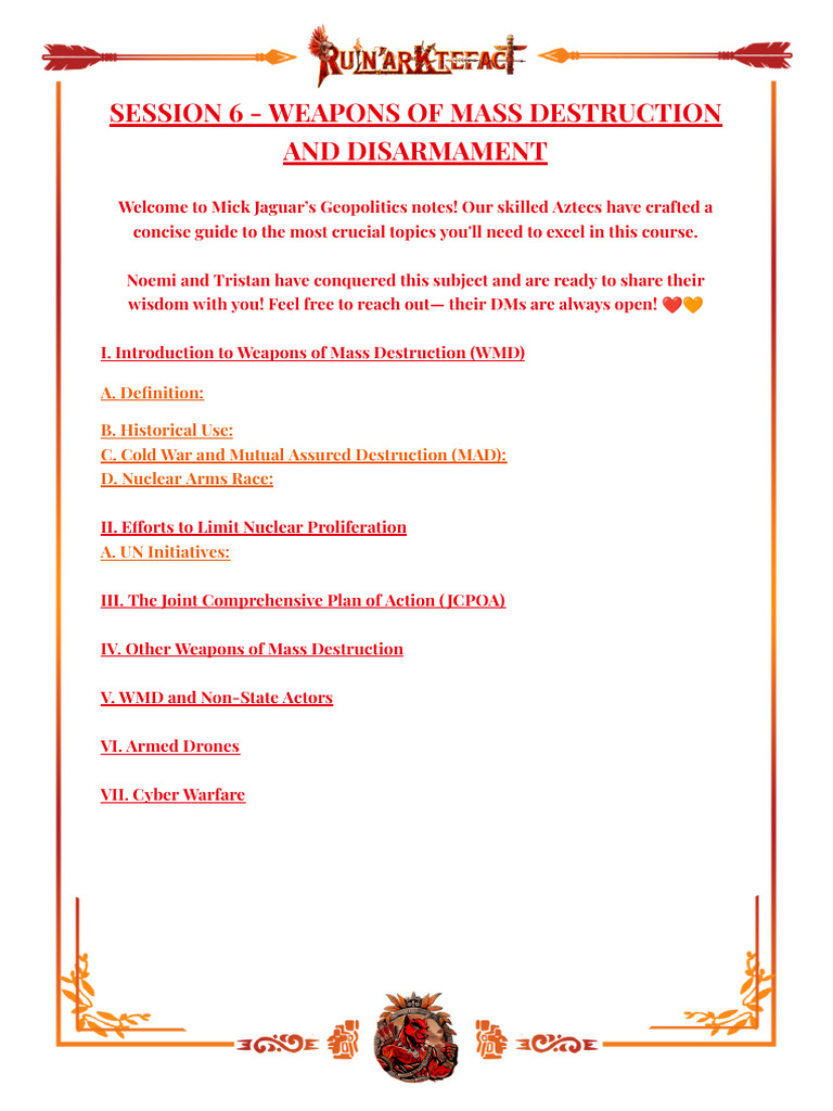 Session 6_ Weapons | PDF | Nuclear Weapons | Weapons Of Mass Destruction