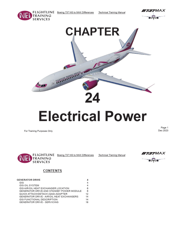 Boeing 737 NG to MAX Electrical Guide | PDF | Electric Generator | Valve
