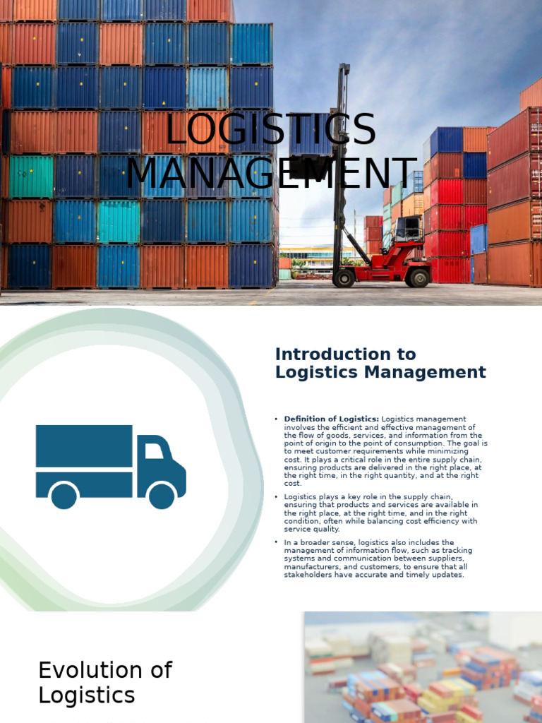 LOGISTICS MANAGEMENT. | PDF | Logistics | Warehouse