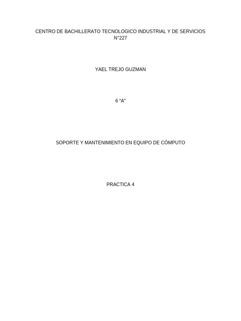 Centro de Bachillerato Tecnologico Industrial y de Servicios 1 | PDF