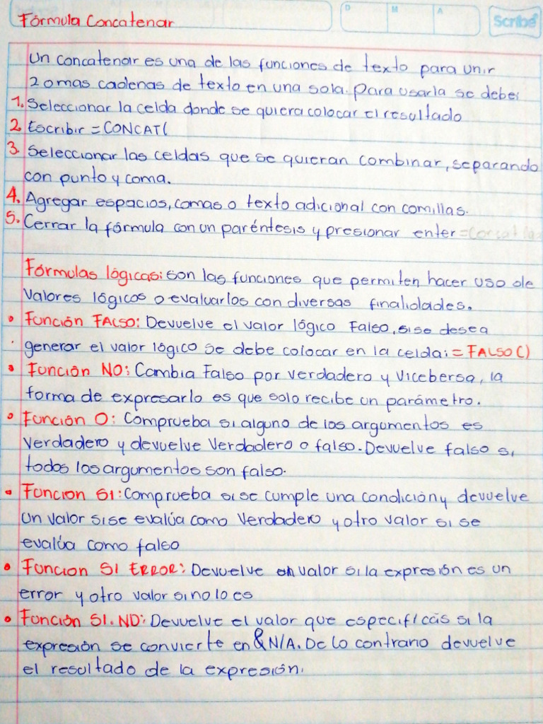 fórmula concatenar | PDF