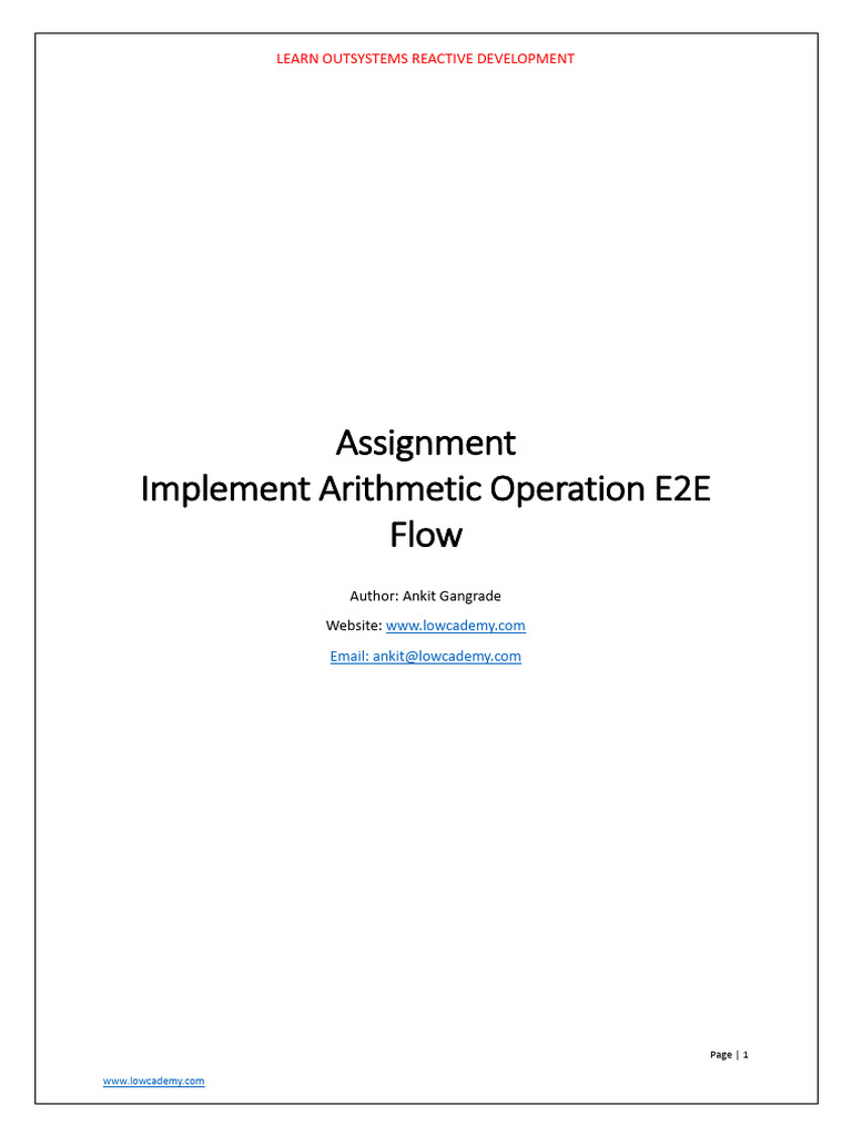 Assignment Implement Arithmetic Operation E2E Flow | PDF | Icon ...