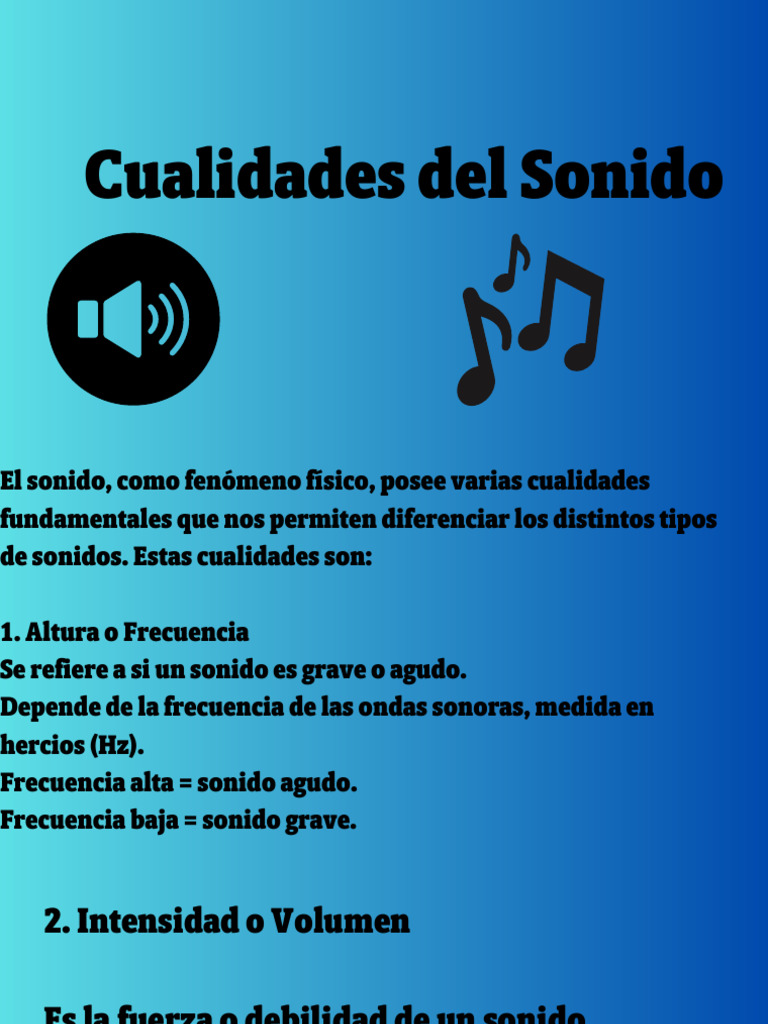 Cualidades Del Sonido | PDF