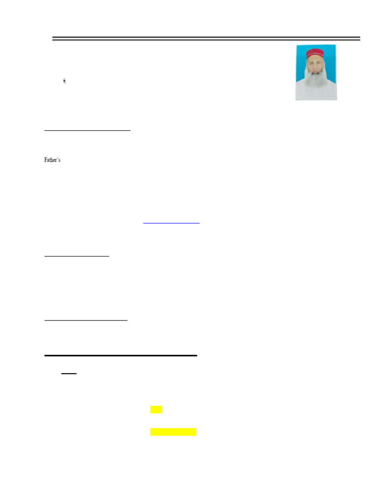 CV - Tanveer Hussain For Highway | PDF