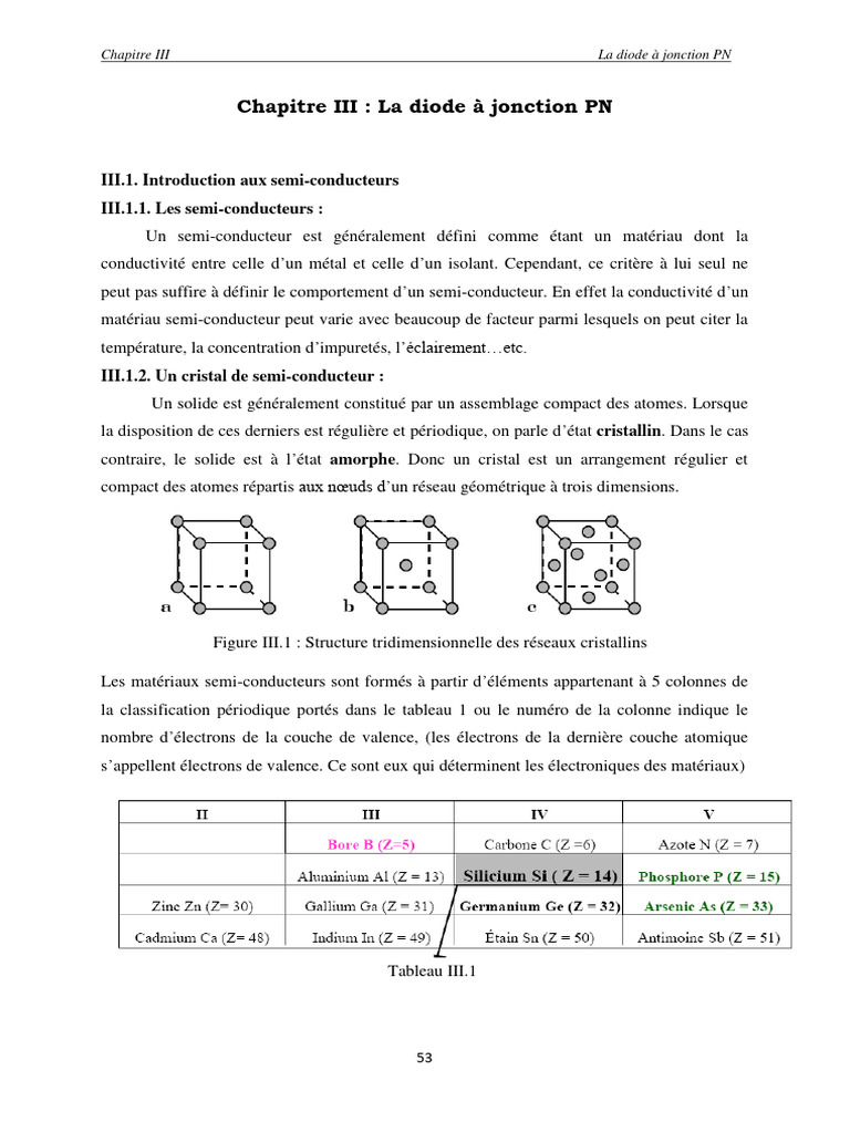 Introduction à la diode PN et semi-conducteurs | PDF | Semi-conducteurs ...